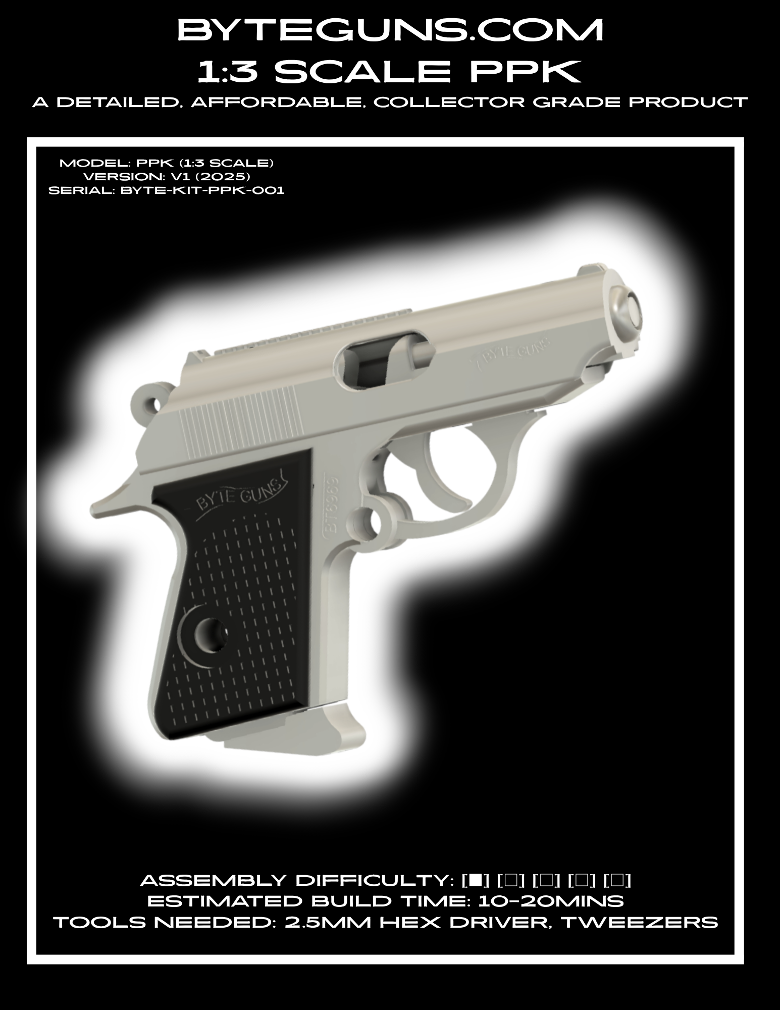 How to assemble your NEW PPK PPK/s PPS 1:3 scale model – ByteGuns